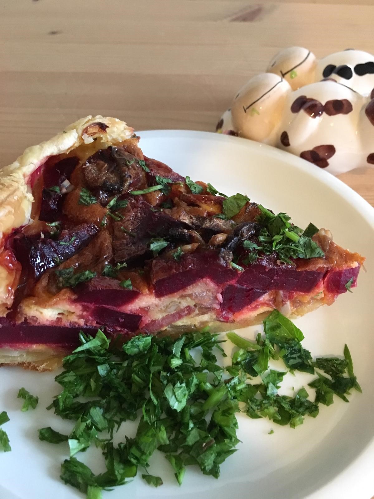 Hartige rode bieten taart – Andere Koek
